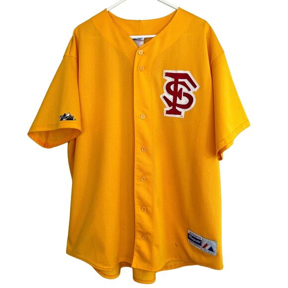 Majestic | Shirts | Vintage Fsu Seminoles Majestic Garnet Gold Baseball ...